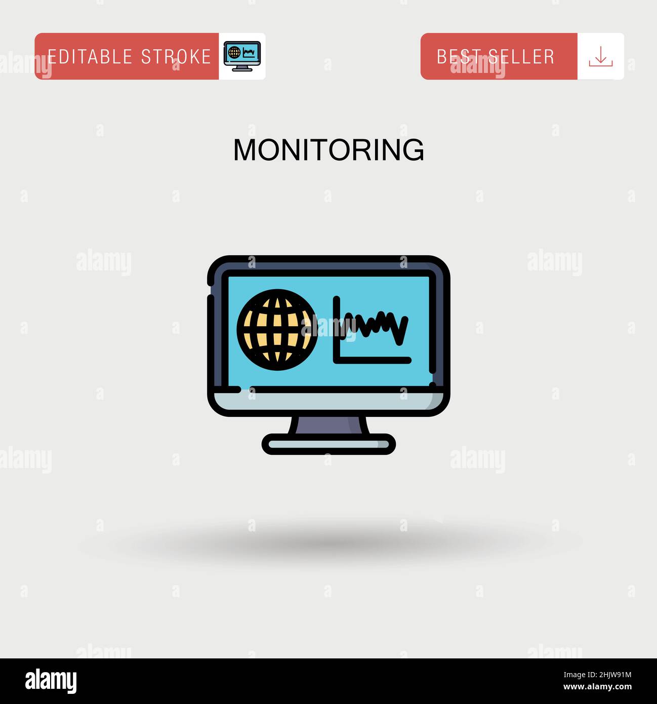 Monitoring Simple vector icon Stock Vector Image & Art - Alamy