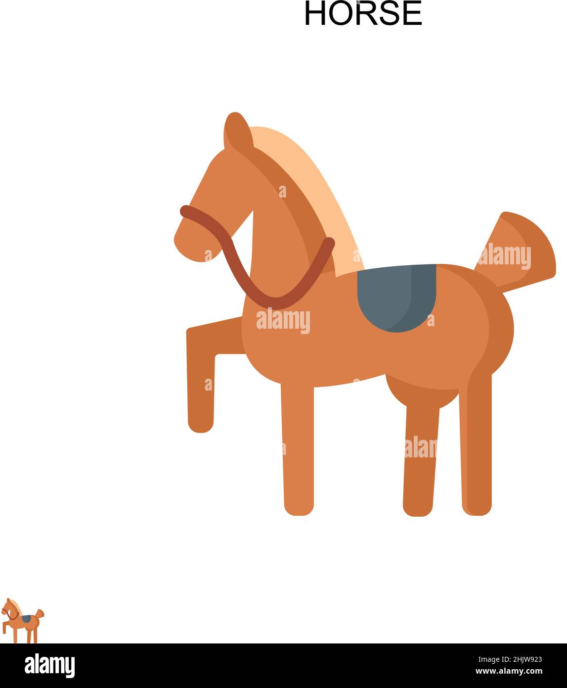 Horse Simple vector icon. Illustration symbol design template for web ...