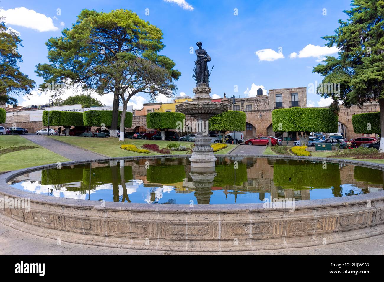 Morelia, Michoacan, Mexico, 20 September, 2021: Las Tarascas fountain ...