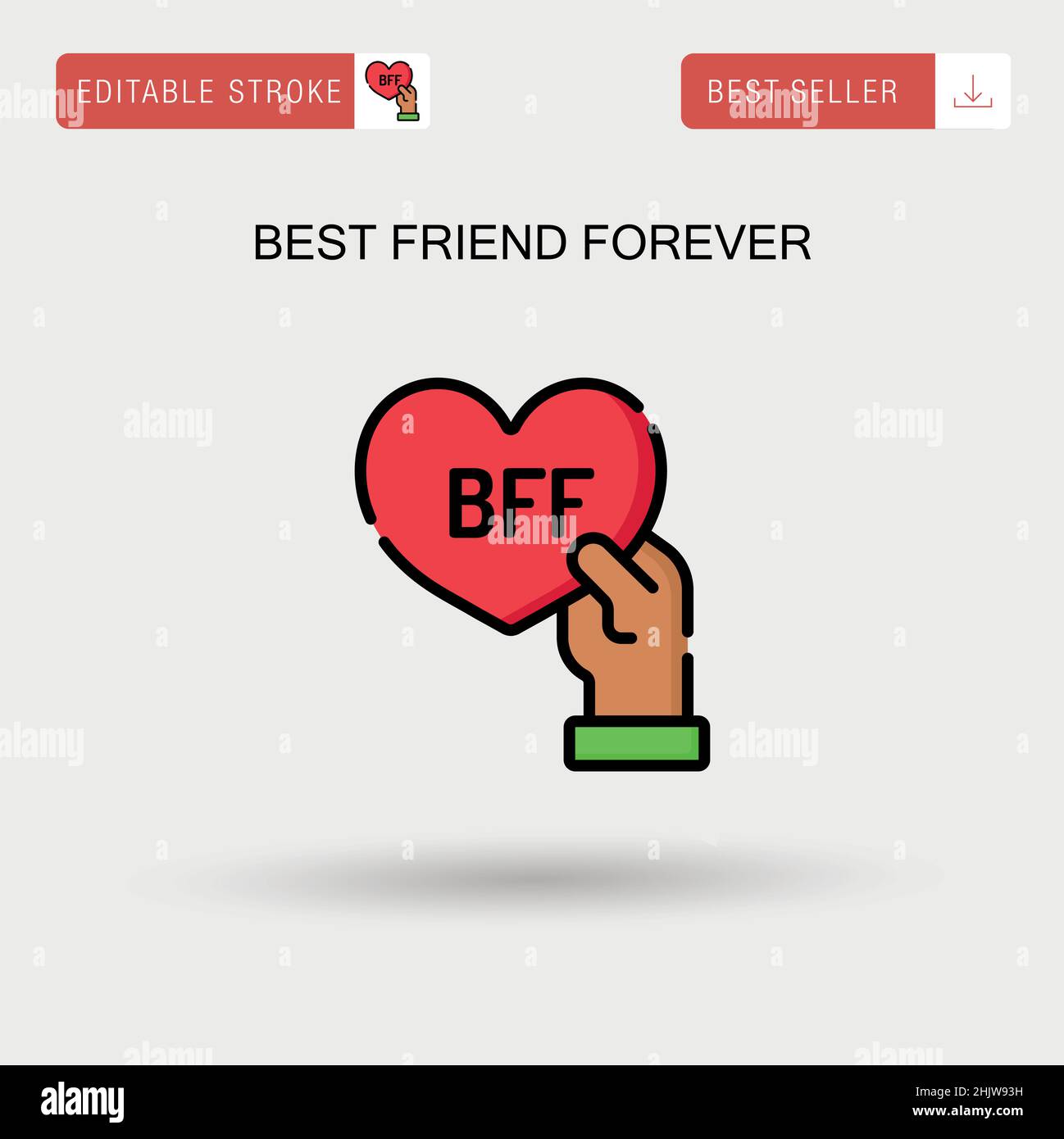 Best friend forever Simple vector icon Stock Vector Image & Art - Alamy