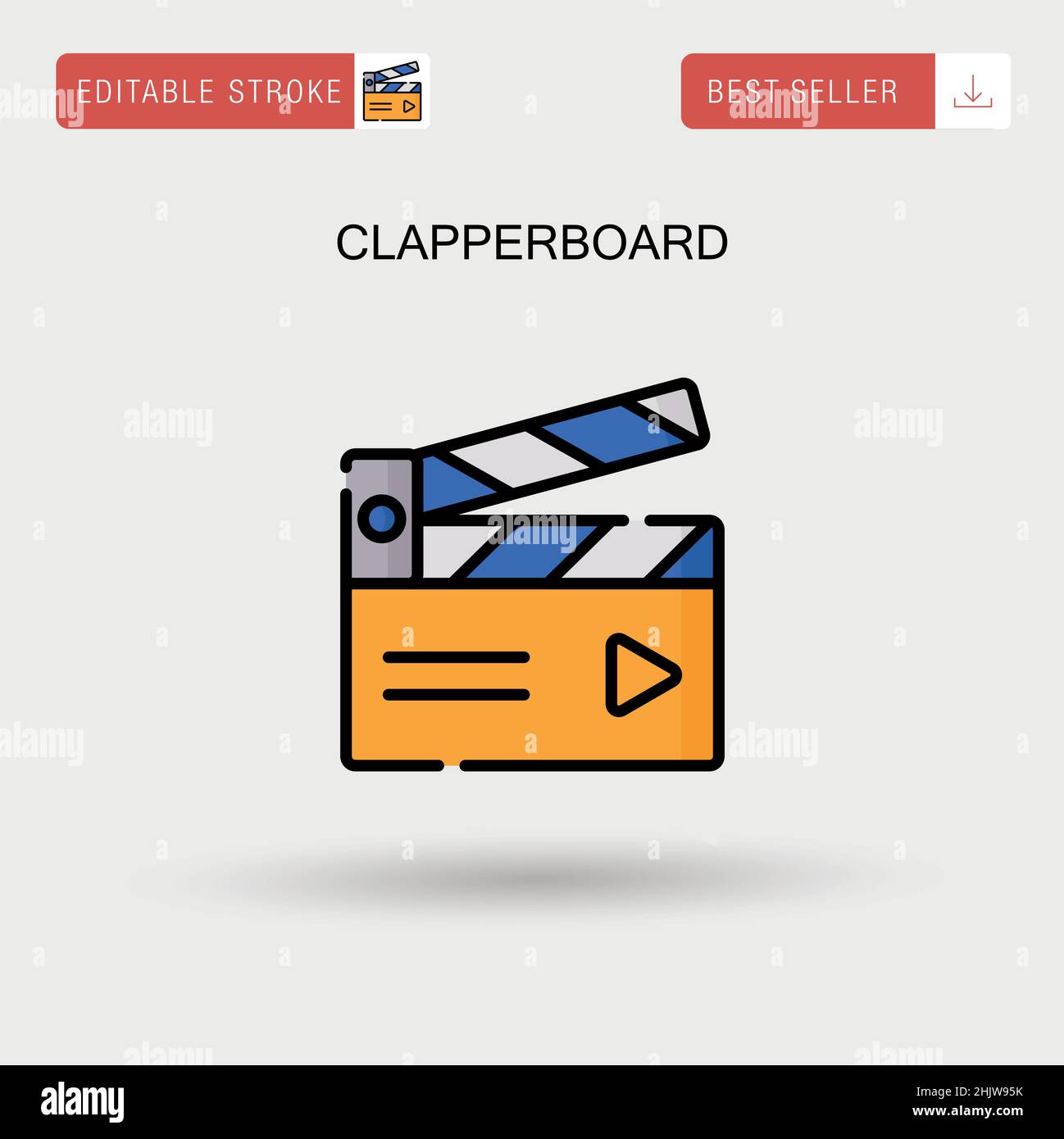 Clapperboard Simple vector icon Stock Vector Image & Art - Alamy