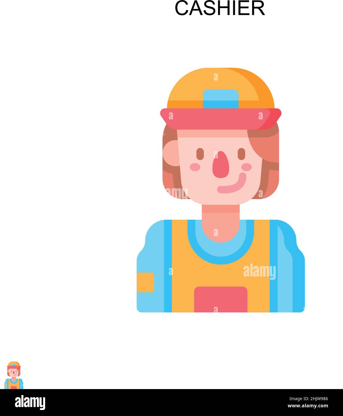 Cashier Simple vector icon. Illustration symbol design template for web ...