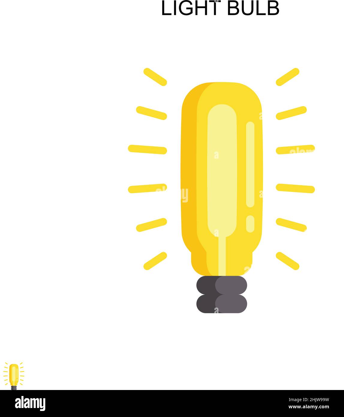Light bulb Simple vector icon. Illustration symbol design template for ...