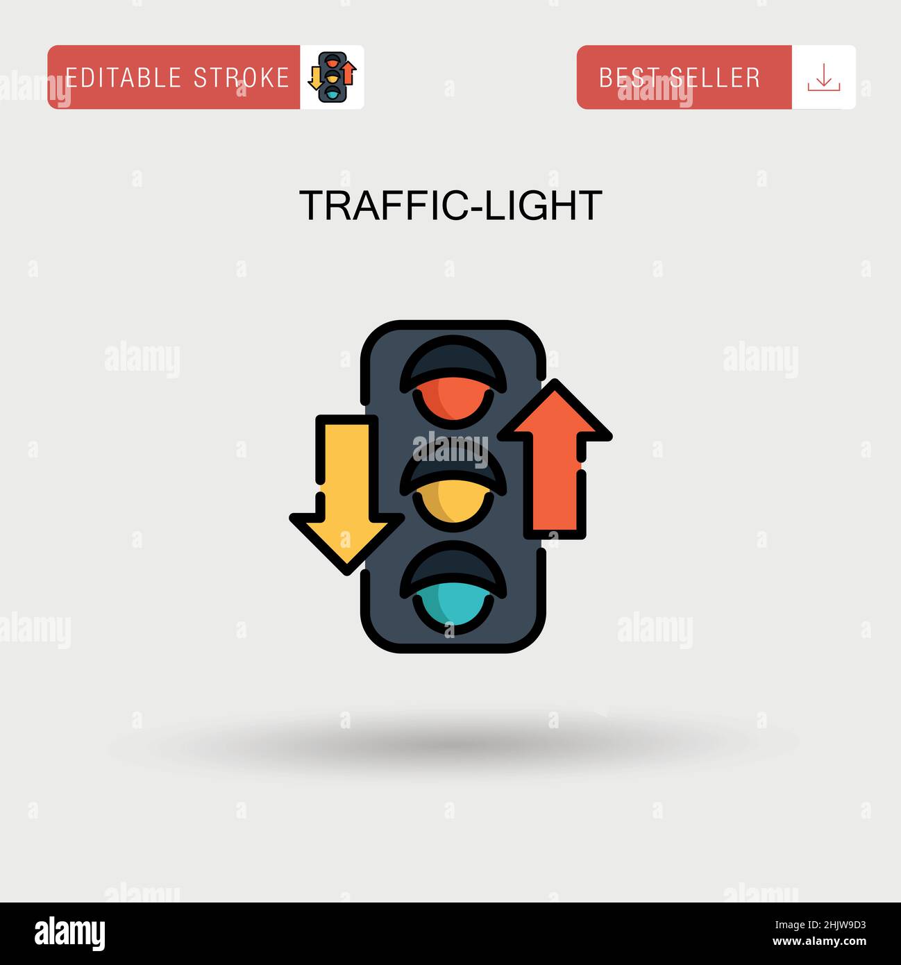 Traffic-light Simple vector icon Stock Vector Image & Art - Alamy