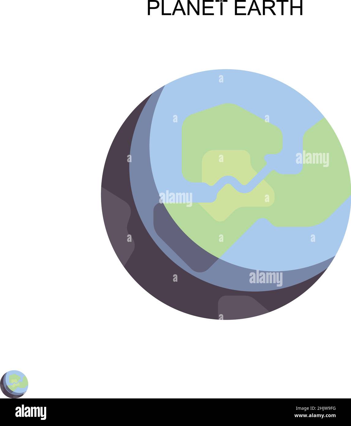 Planet earth Simple vector icon. Illustration symbol design template ...