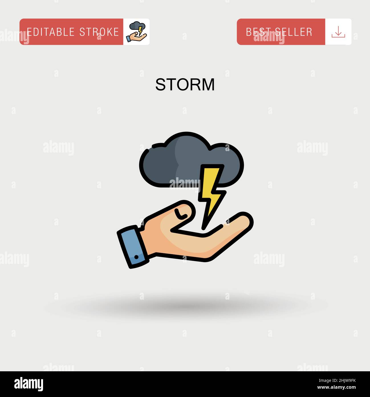 Storm Simple vector icon Stock Vector Image & Art - Alamy