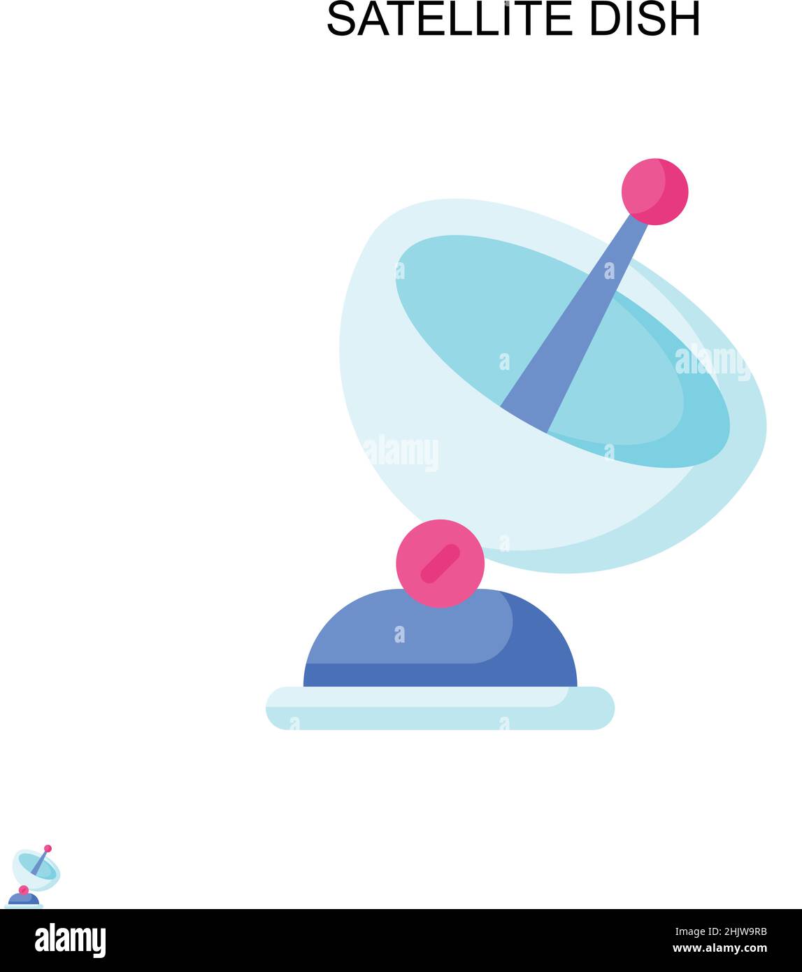 Satellite dish Simple vector icon. Illustration symbol design template ...