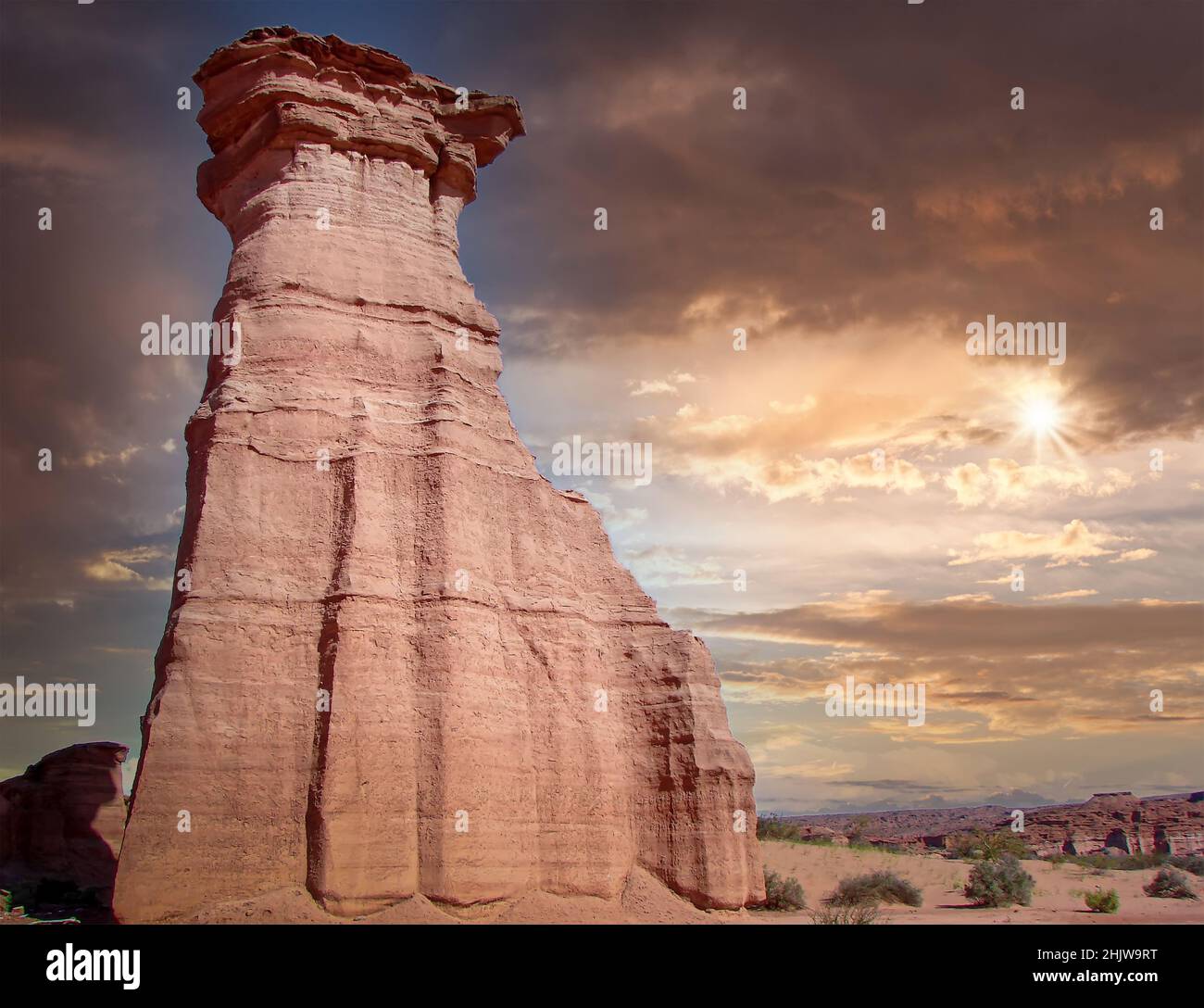 Scenic mountains of Talampaya National Park near San Juan, Argentina ...