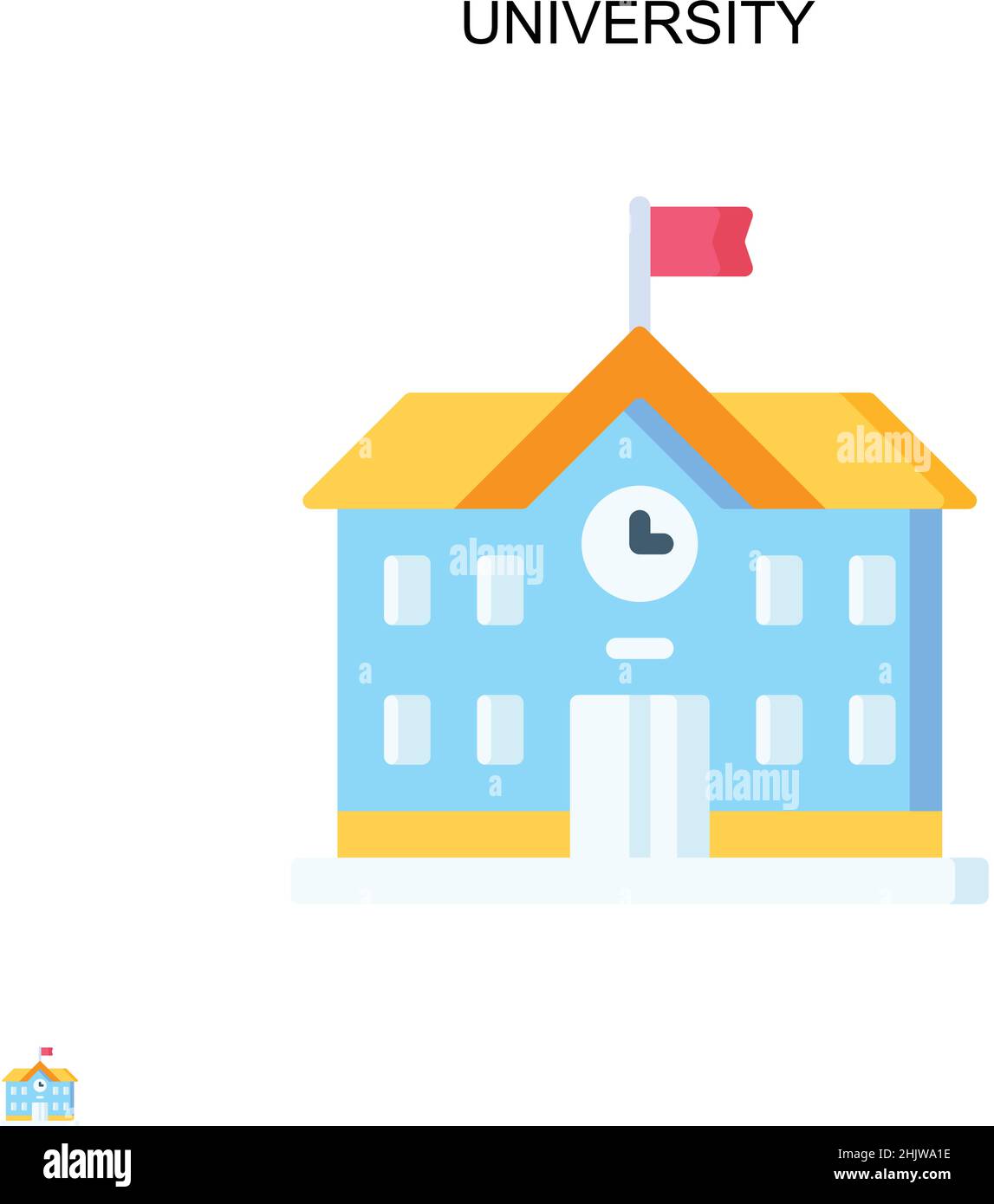 University Simple vector icon. Illustration symbol design template for ...