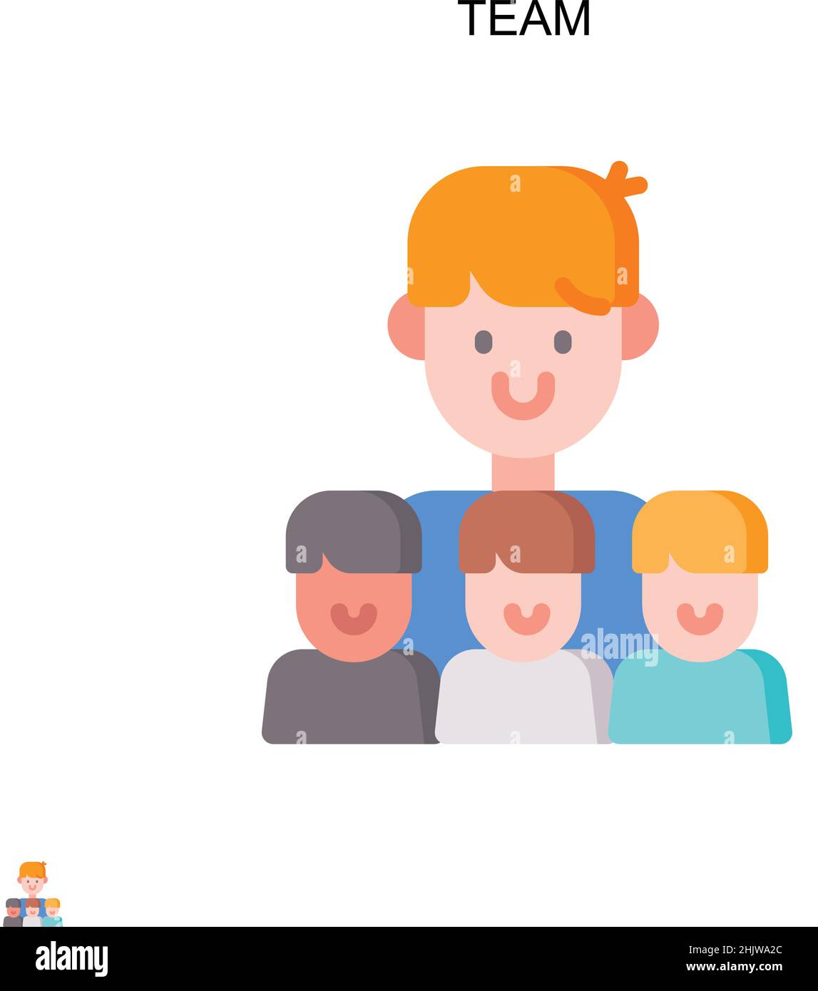 Team Simple vector icon. Illustration symbol design template for web ...