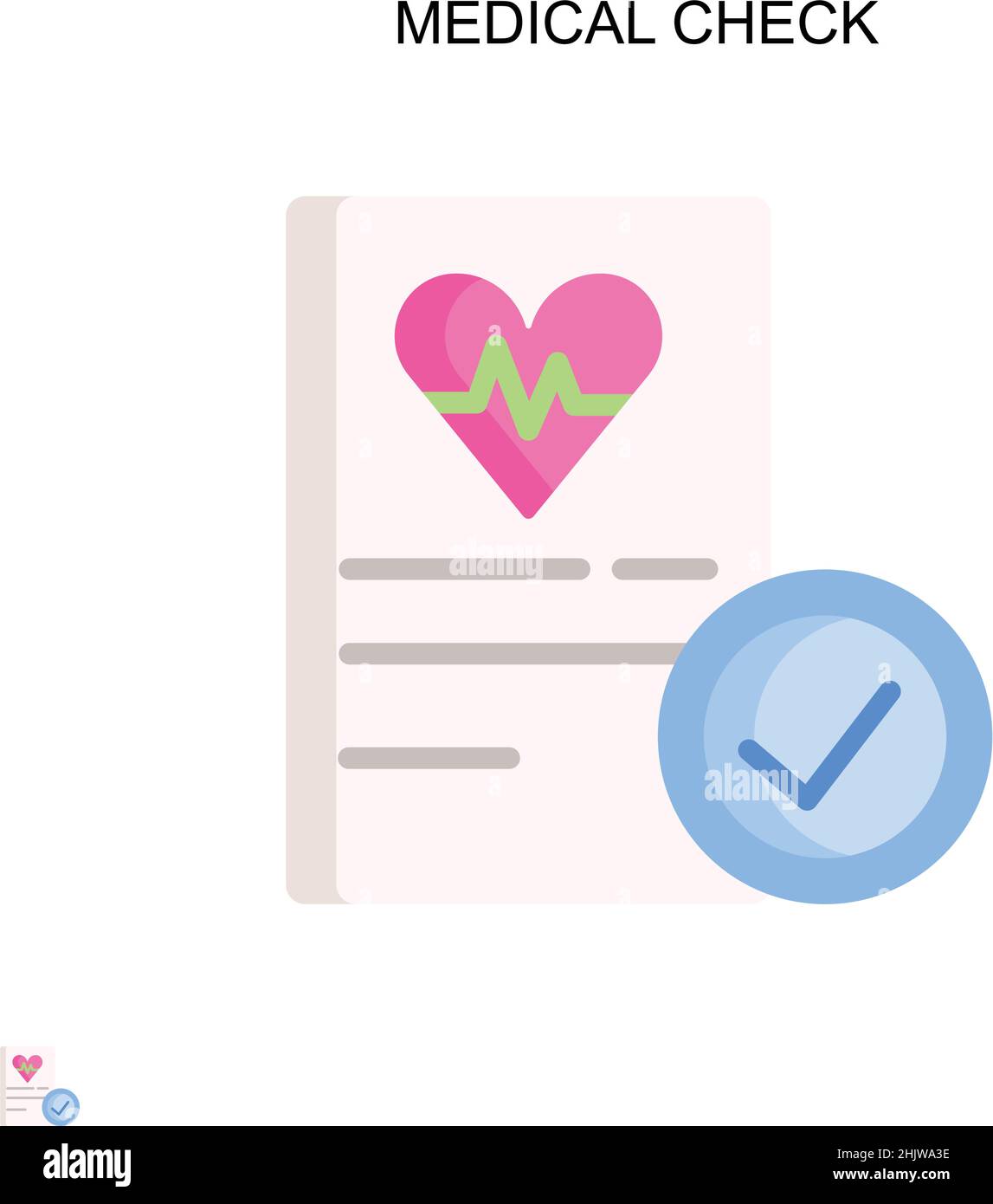 Medical check Simple vector icon. Illustration symbol design template ...