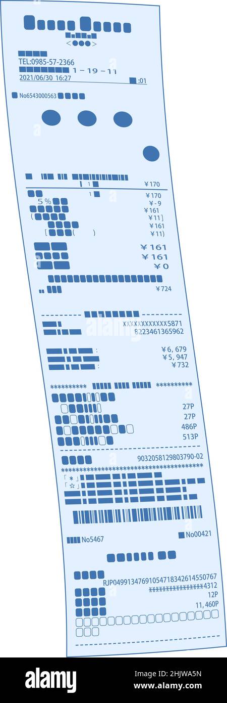 This is a illustration of Winding Shopping receipt Stock Vector Image ...