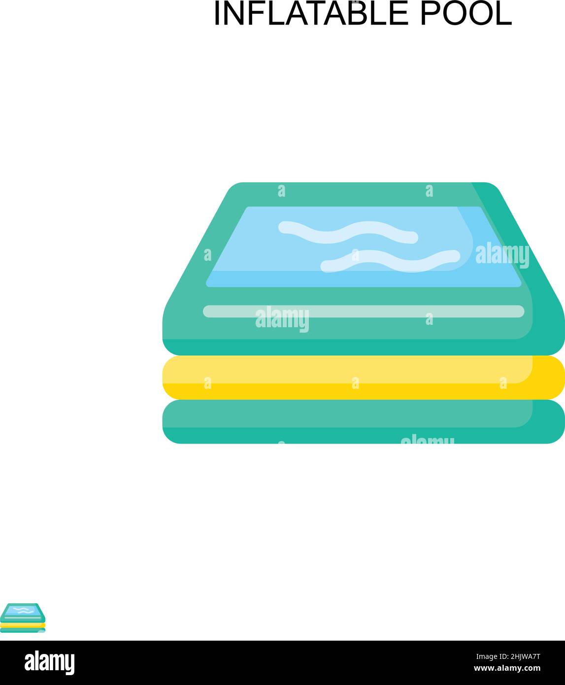 Inflatable pool Simple vector icon. Illustration symbol design template ...