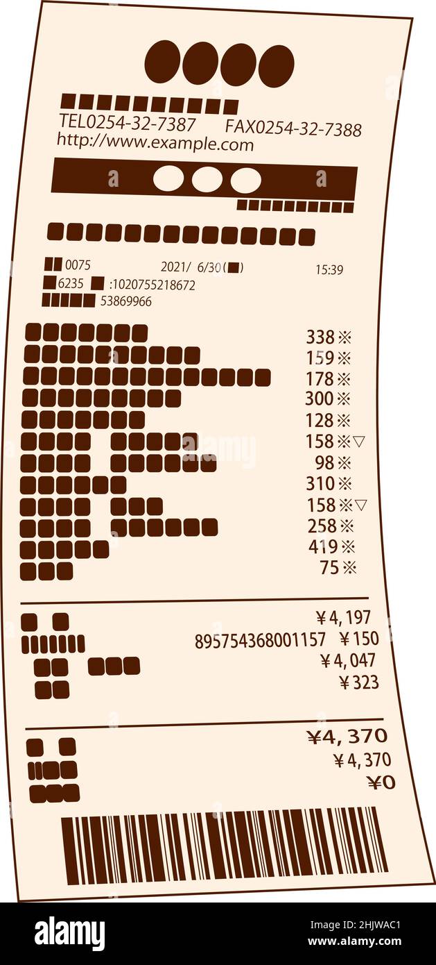This is a illustration of Winding Shopping receipt Stock Vector Image ...