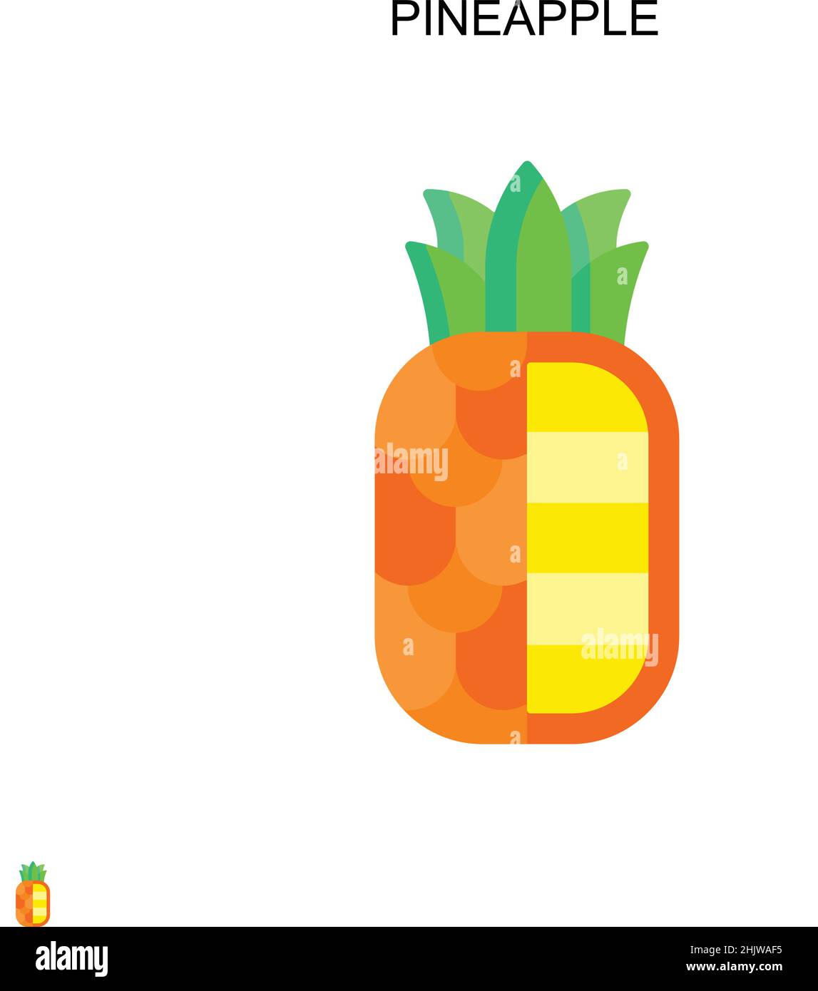 Pineapple simple hi-res stock photography and images - Alamy