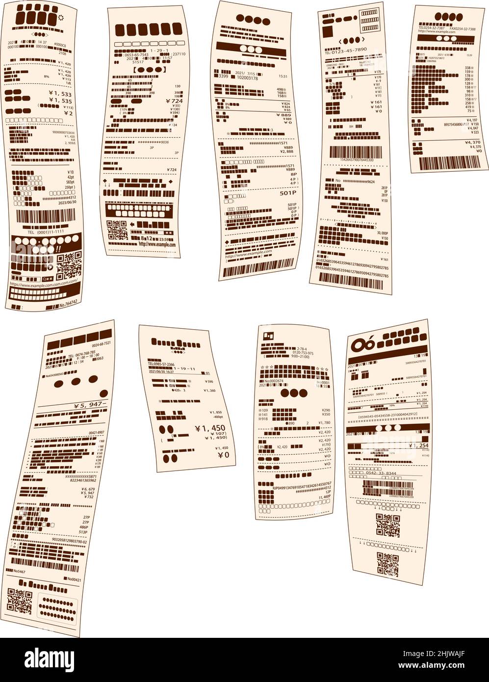 Returns receipt Cut Out Stock Images & Pictures - Alamy