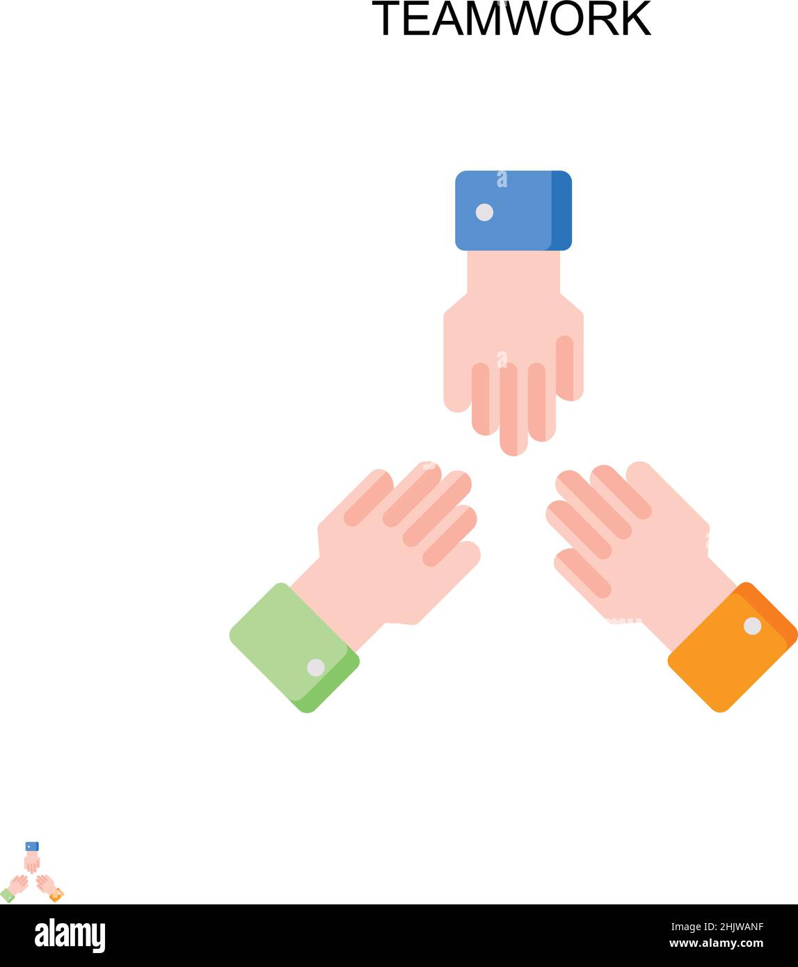 Teamwork Simple vector icon. Illustration symbol design template for ...