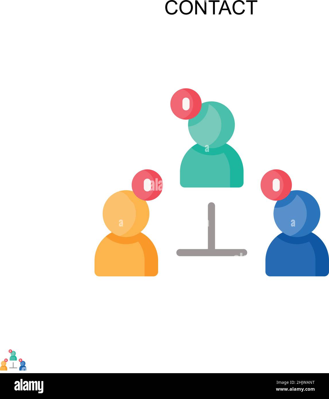 Contact Simple vector icon. Illustration symbol design template for web ...