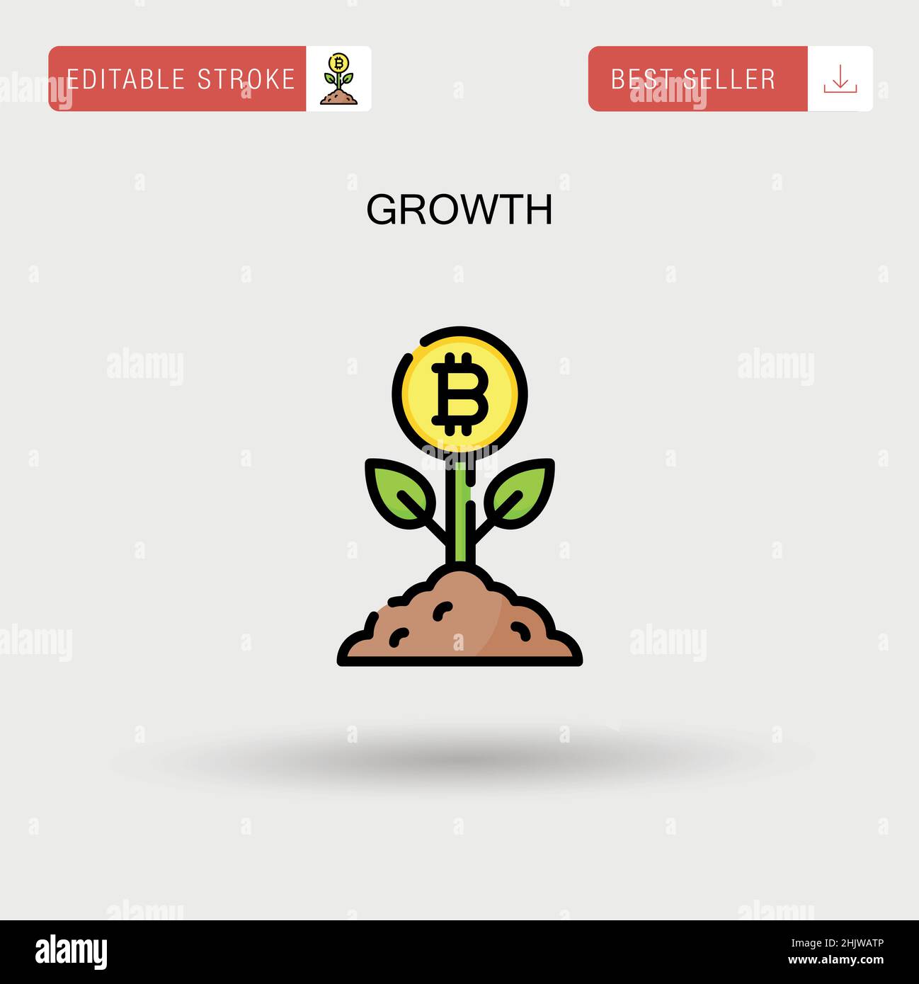 Growth Simple vector icon Stock Vector Image & Art - Alamy
