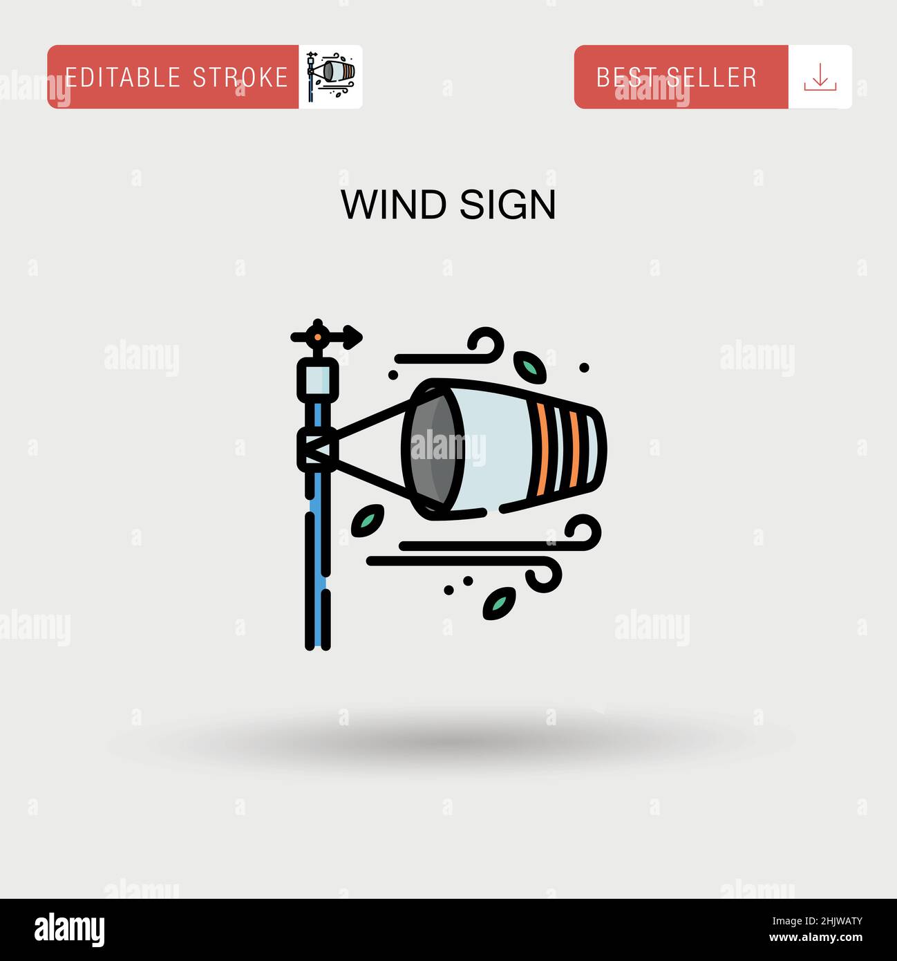 Wind sign Simple vector icon Stock Vector Image & Art - Alamy
