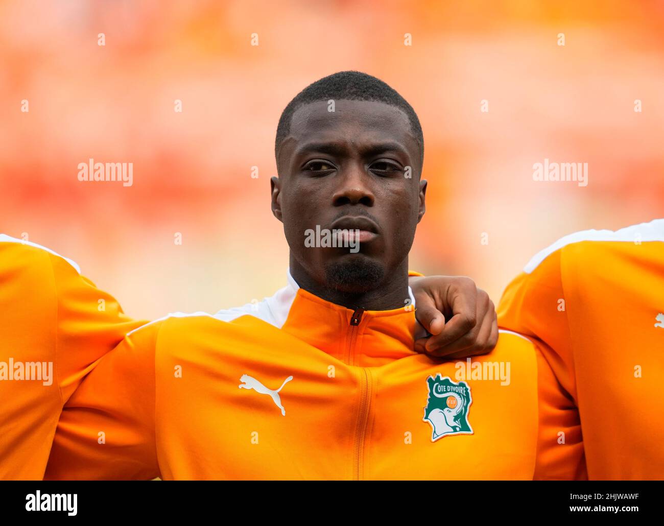 Douala, Cameroon, January, 16, 2022: Nicolas Pépé of Ivory Coast during ...