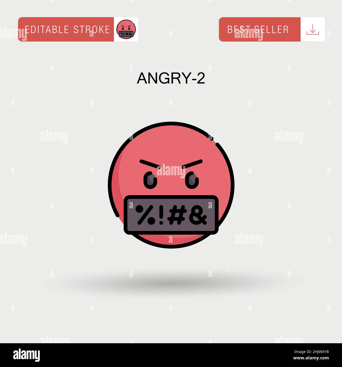 Angry-2 Simple vector icon Stock Vector Image & Art - Alamy