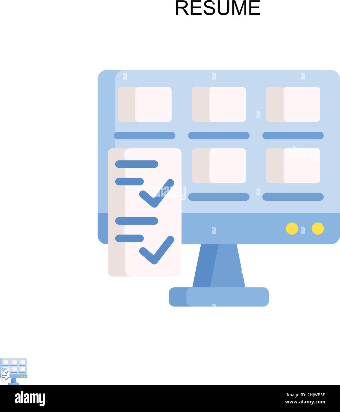 Resume Simple vector icon. Illustration symbol design template for web ...