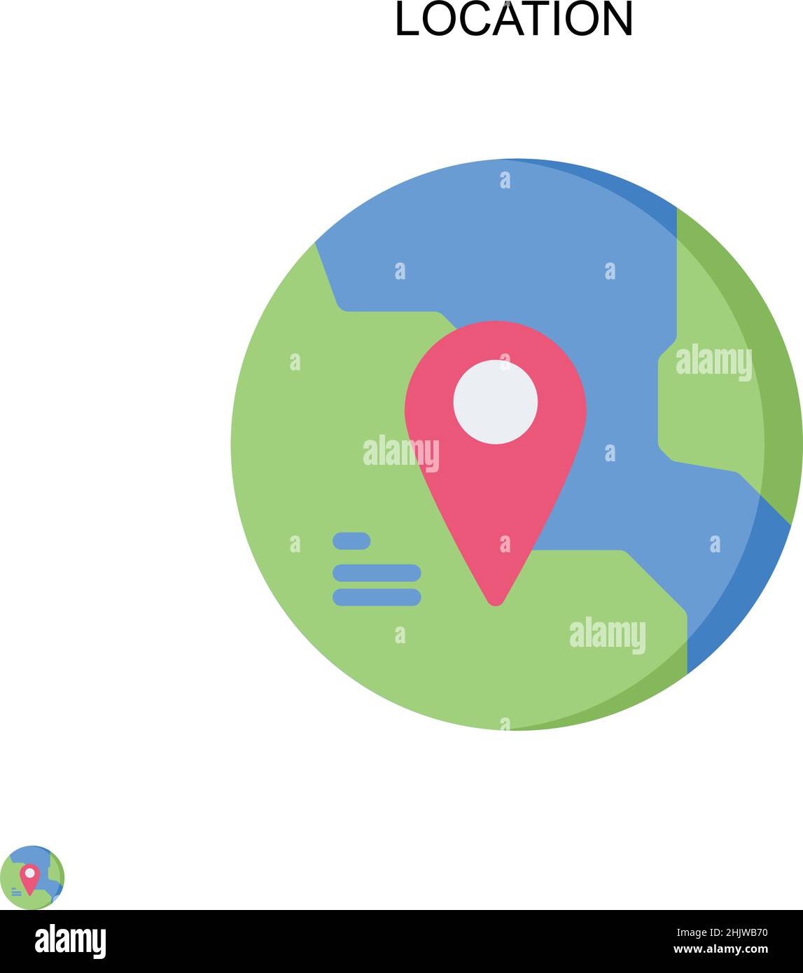 Location Simple vector icon. Illustration symbol design template for ...
