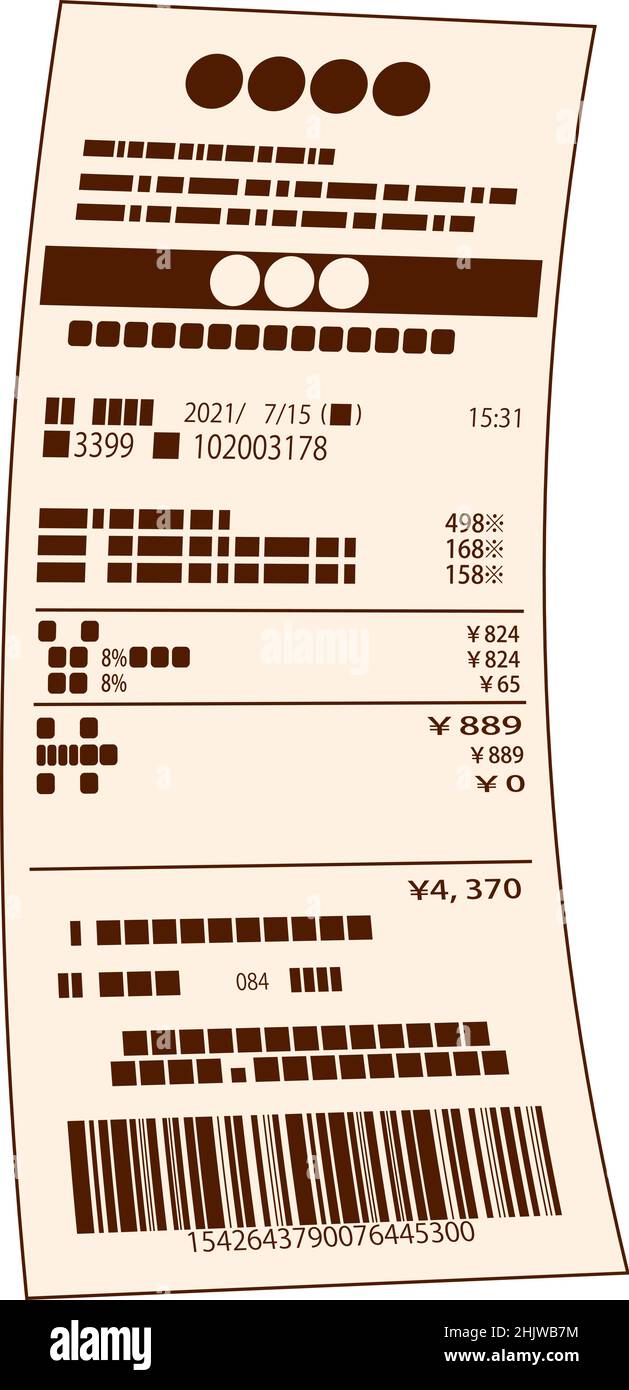 This is a illustration of Curved Shopping receipt Stock Vector Image ...