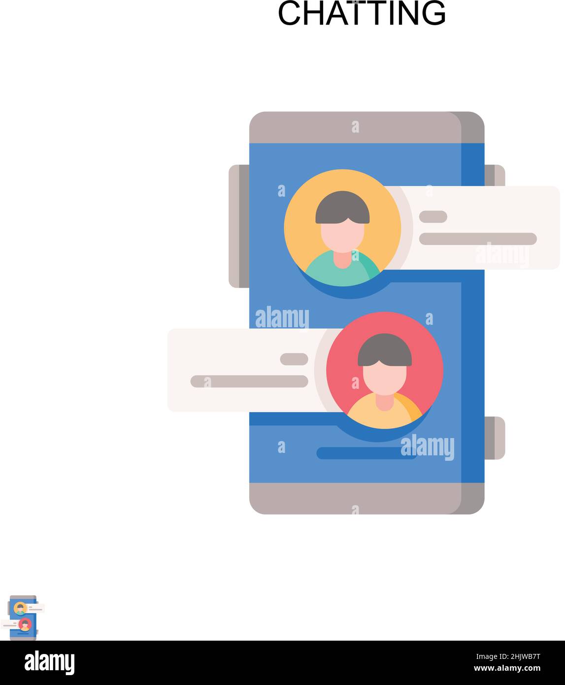 Chatting Simple vector icon. Illustration symbol design template for ...