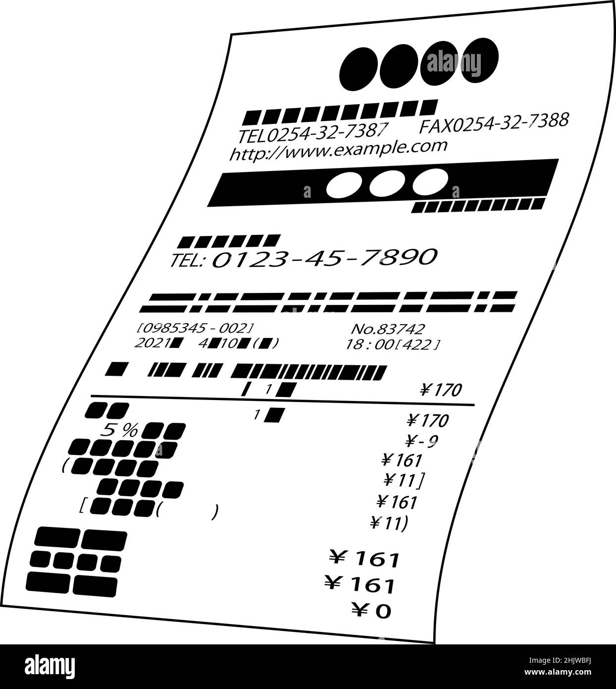 This is a illustration of Curved Shopping receipt Stock Vector Image ...