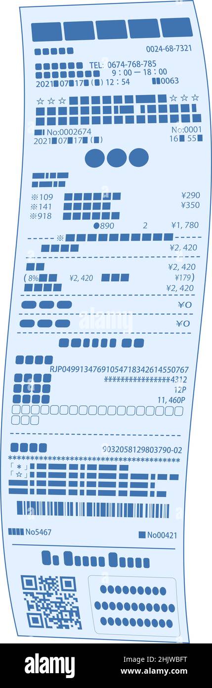 This is a illustration of Curved Shopping receipt Stock Vector Image ...