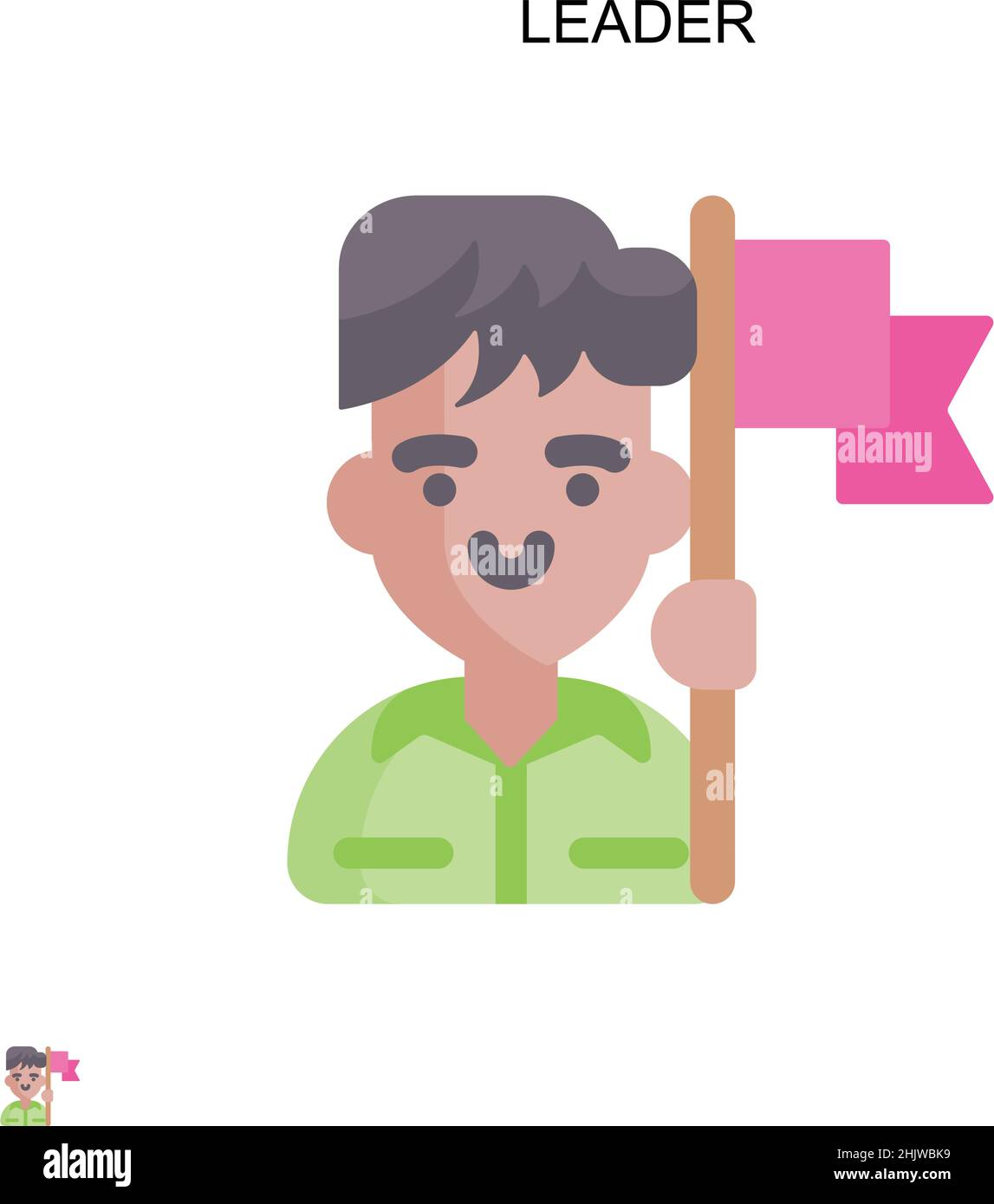 Leader Simple vector icon. Illustration symbol design template for web ...