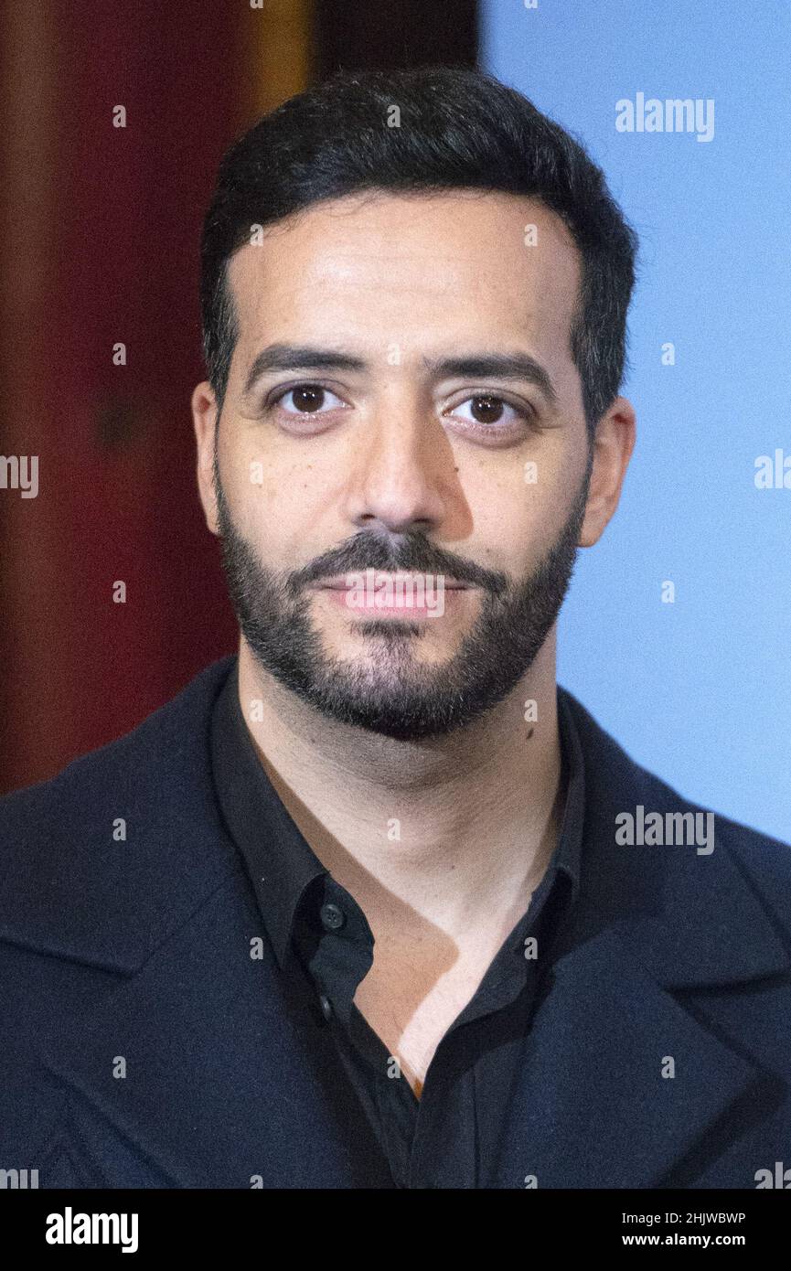 Tarek Boudali attending the Super Heros Malgre Lui Premiere at the ...