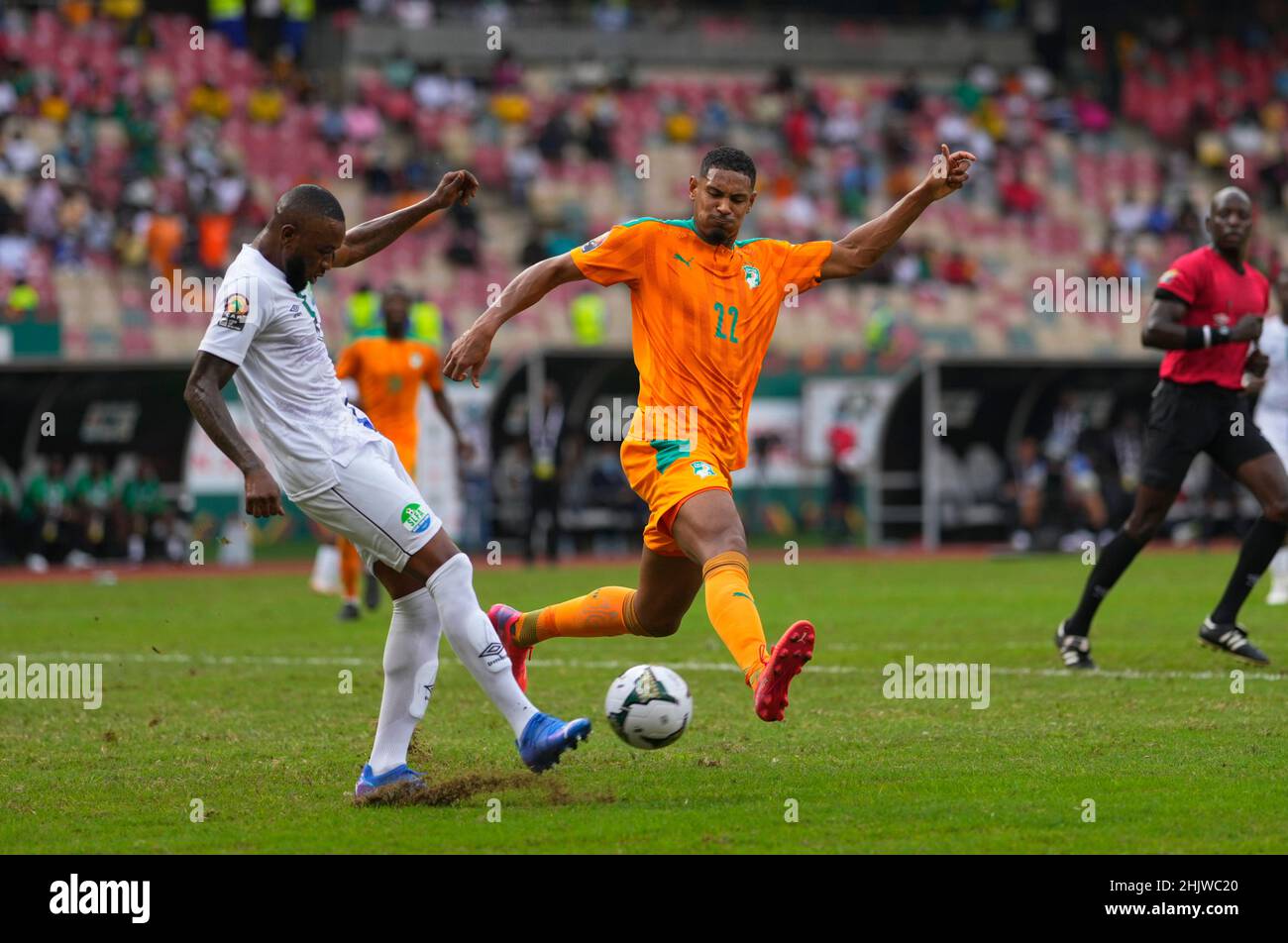 Douala, Cameroon, January, 16, 2022: Sébastien Haller of Ivory Coast ...