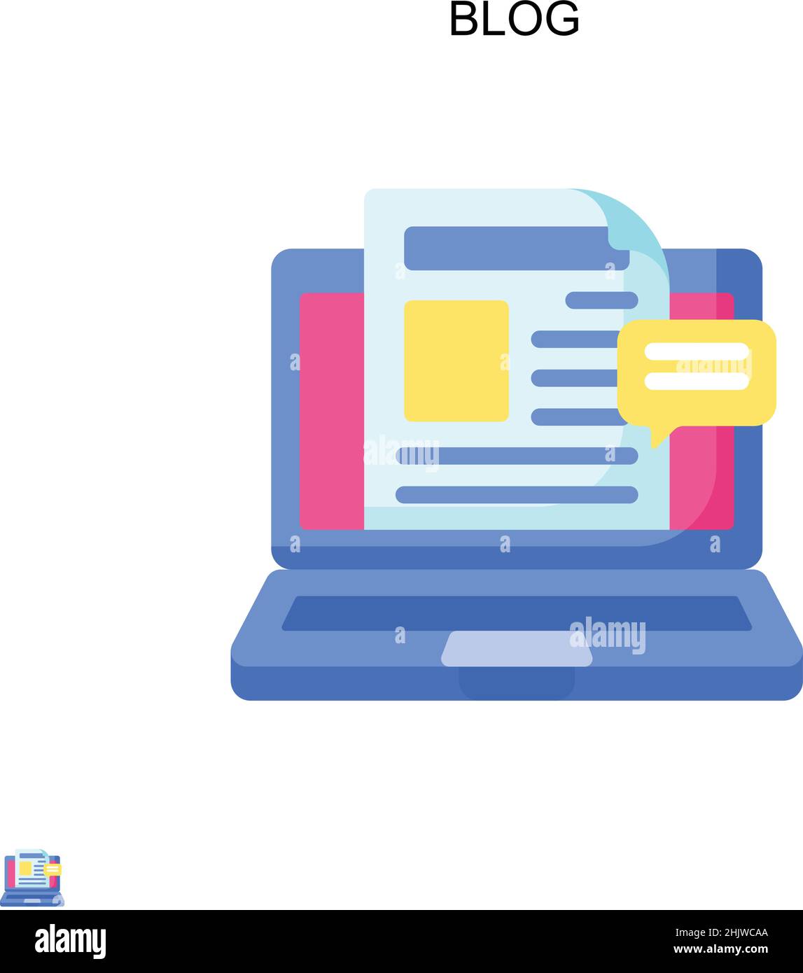 Blog Simple Vector Icon Illustration Symbol Design Template For Web Mobile Ui Element Stock