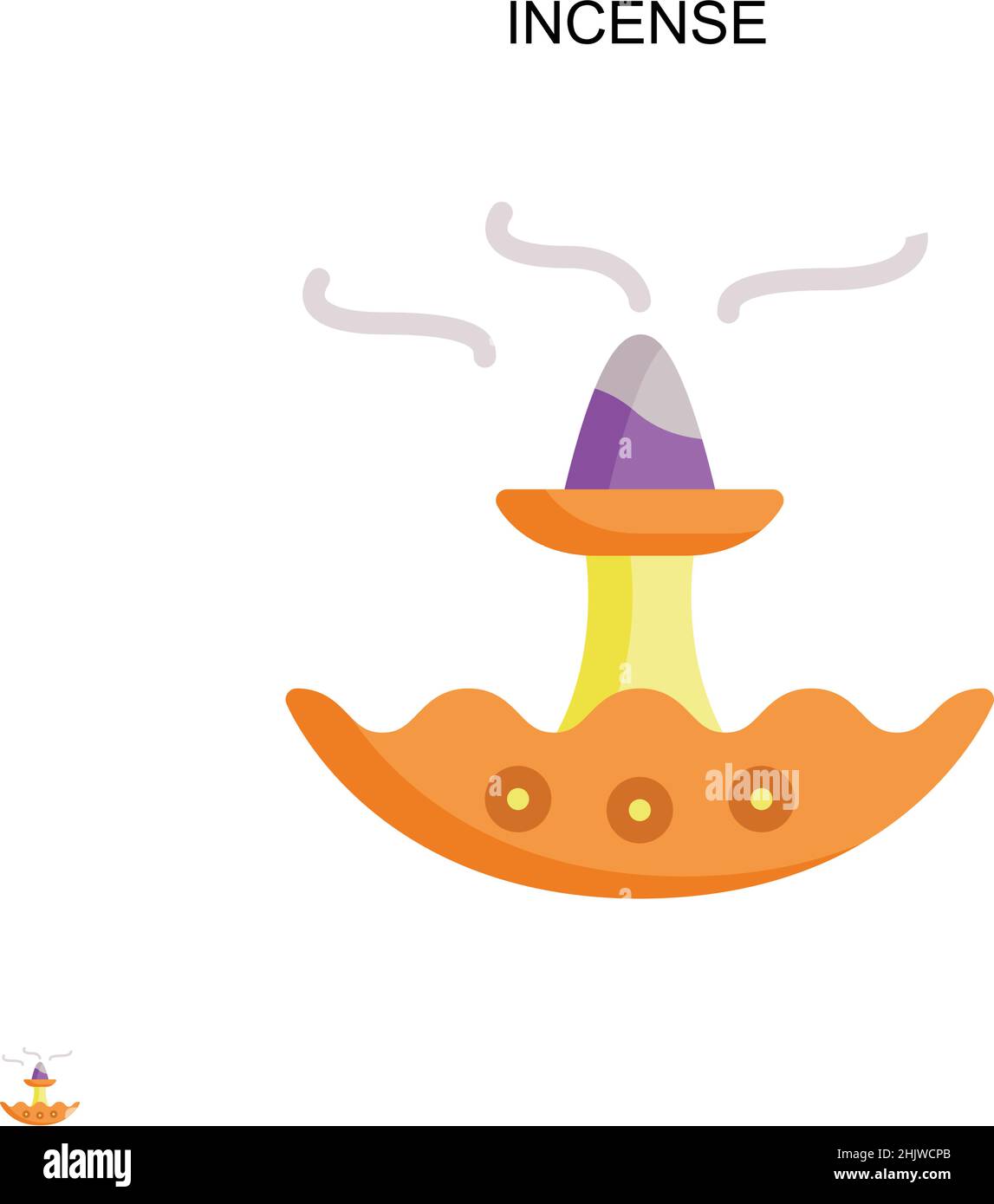Incense Simple vector icon. Illustration symbol design template for web ...
