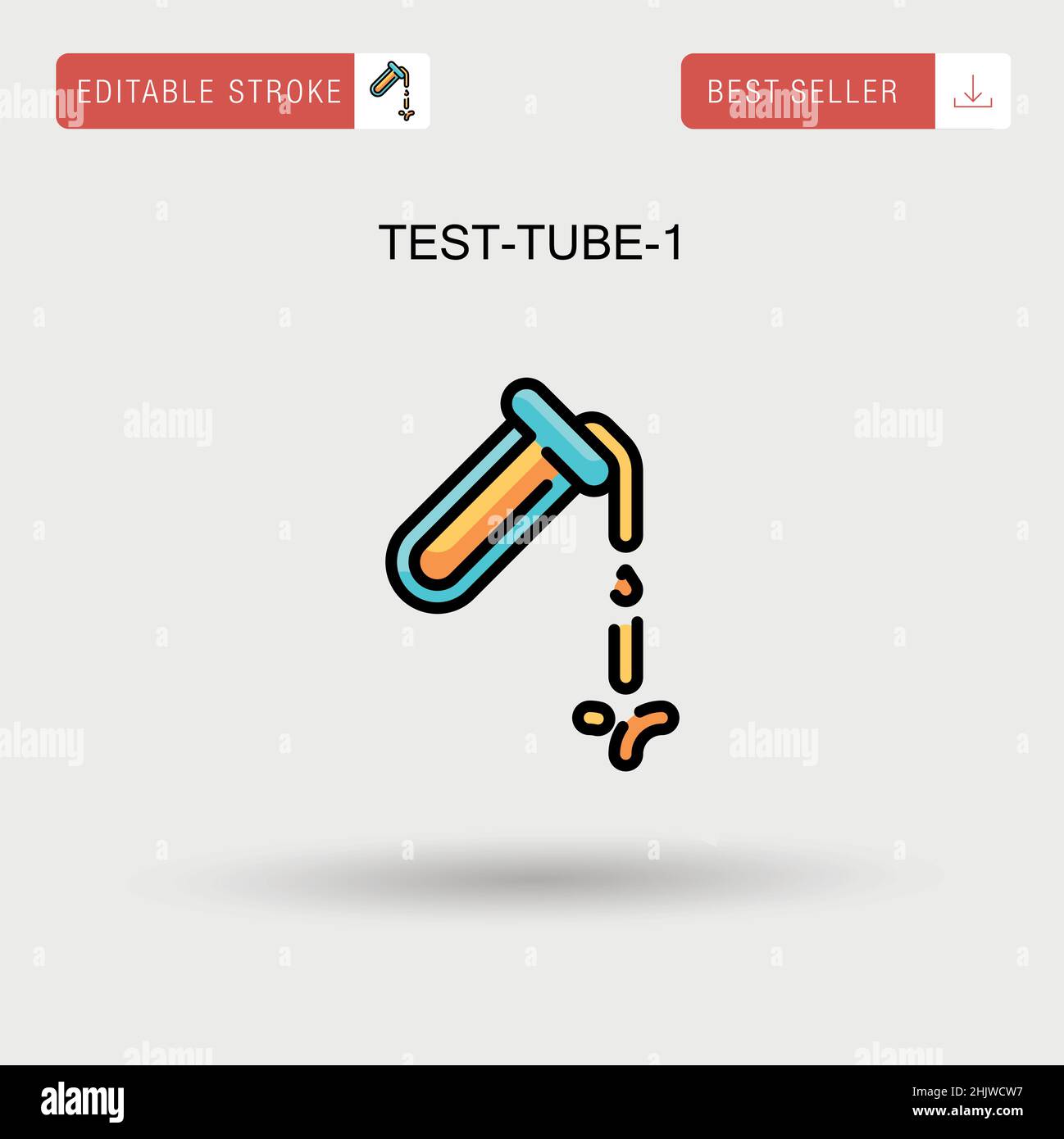 Blue test tube Stock Vector Images - Alamy