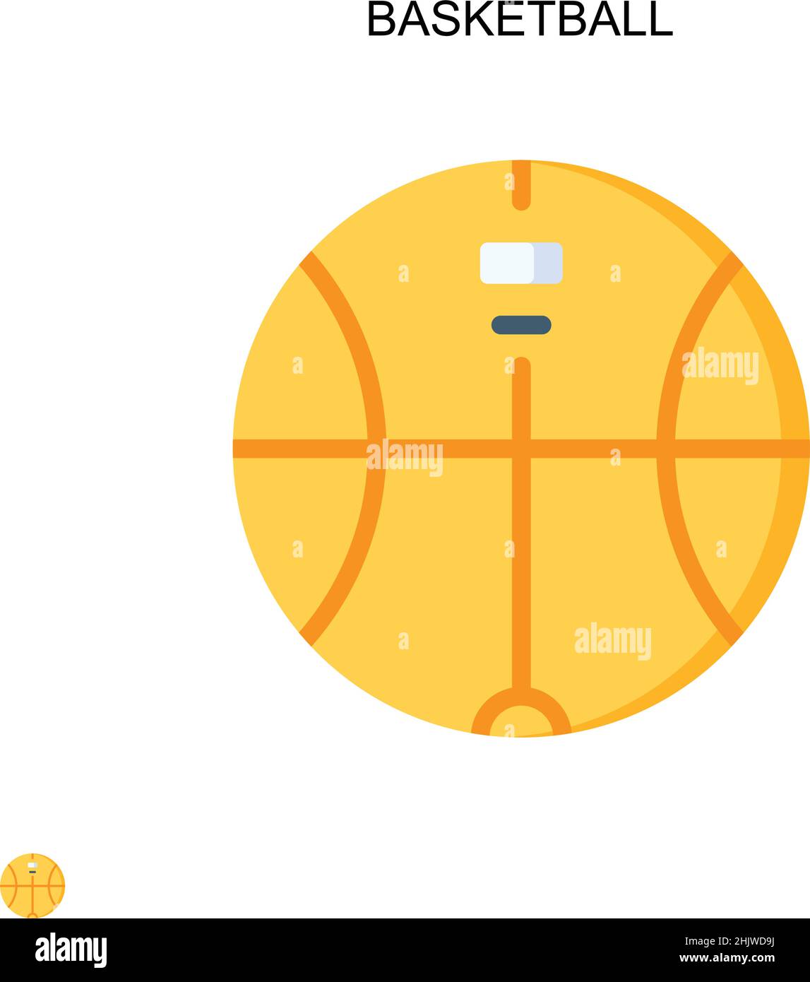 Basketball Simple vector icon. Illustration symbol design template for ...