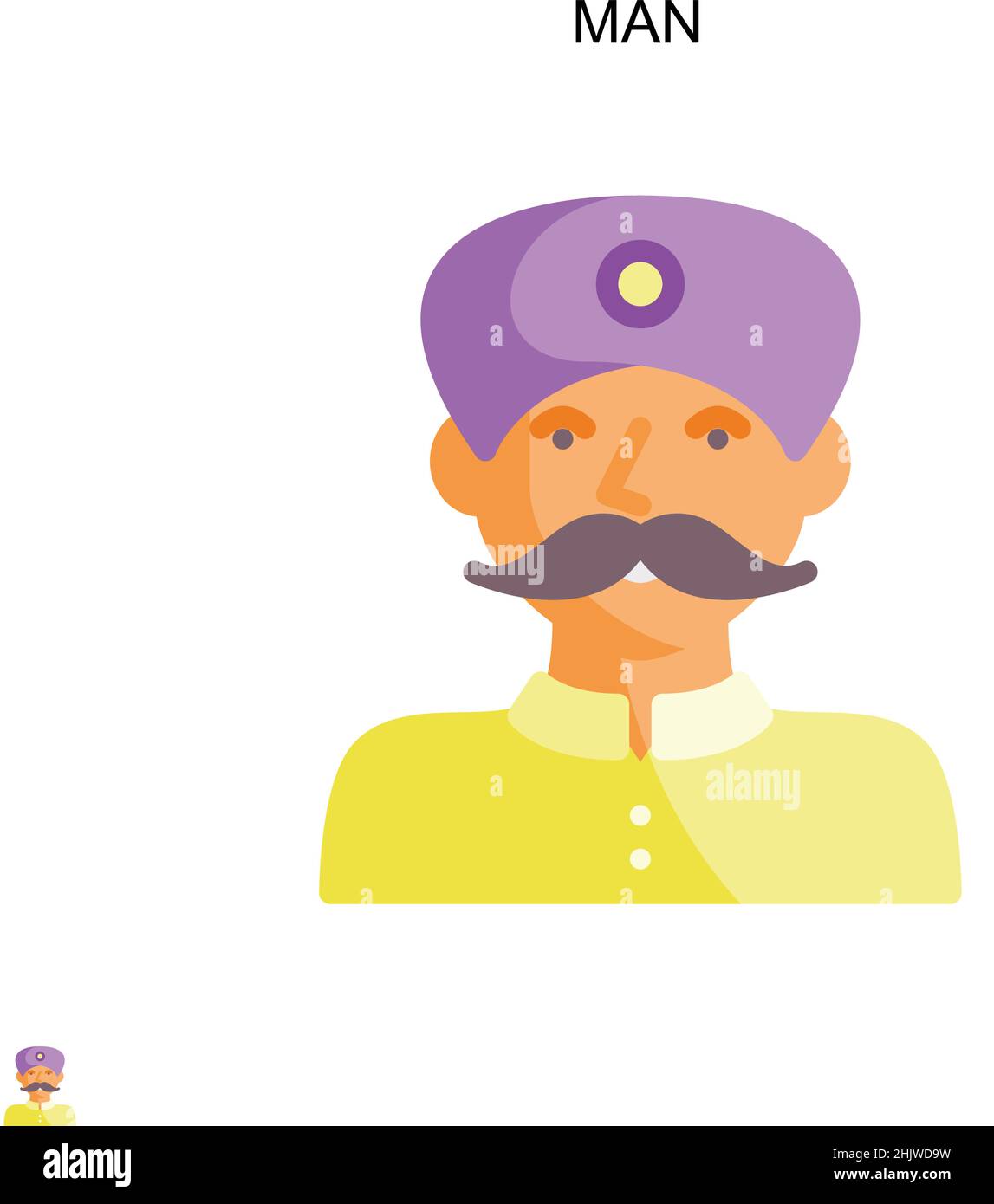 Man Simple vector icon. Illustration symbol design template for web ...