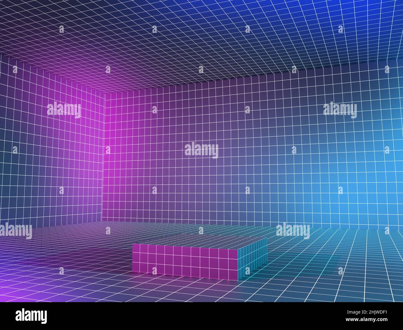 A digital virtual room is a reality with a pedestal. Cyberspace with a ...