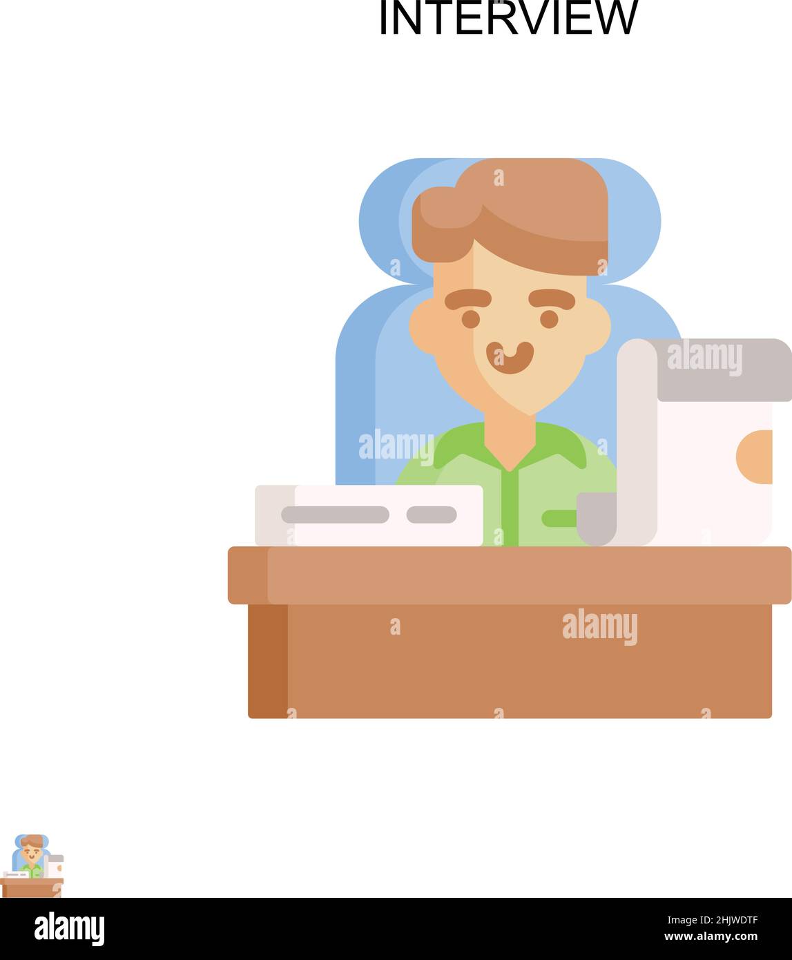 Interview Simple vector icon. Illustration symbol design template for ...