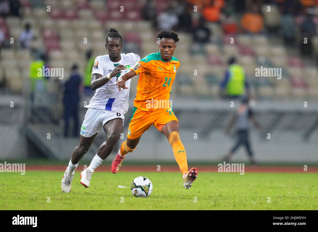 Douala, Cameroon, January, 16, 2022: Christian Kouamé of Ivory Coast ...