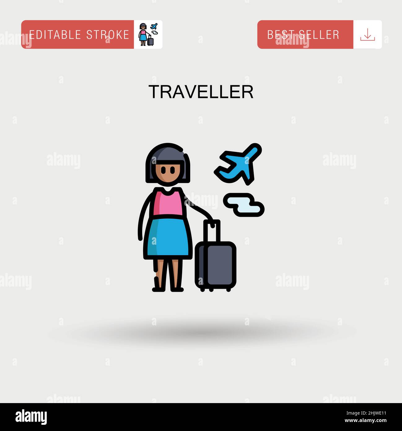 Traveller looking at map Stock Vector Images - Alamy