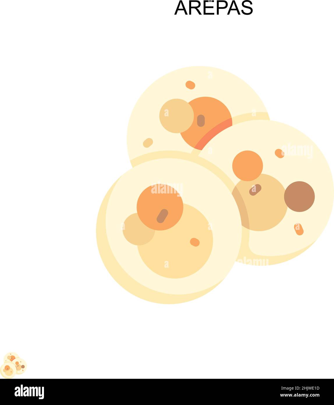 Arepas Simple vector icon. Illustration symbol design template for web ...