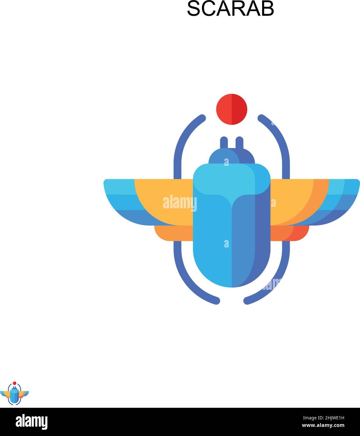 Drawing of egyptian scarab beetle hi-res stock photography and images ...