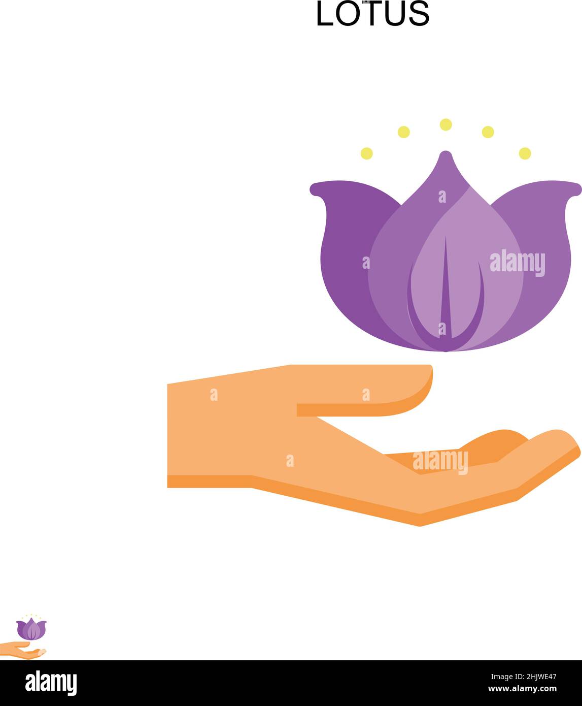 Lotus Simple vector icon. Illustration symbol design template for web ...