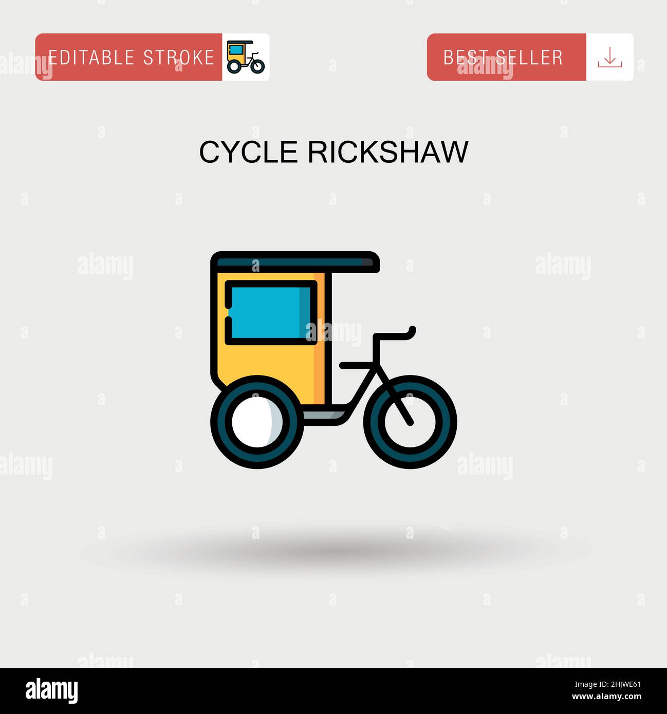 Pedal rickshaw Stock Vector Images - Alamy
