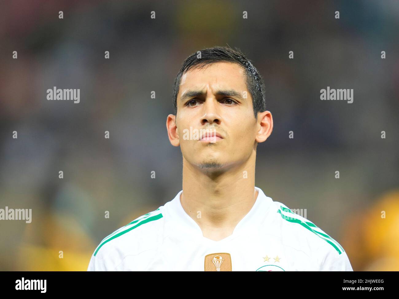 Douala, Cameroon, January, 16, 2022: AÃ¯ssa Mandi of Algeria during ...
