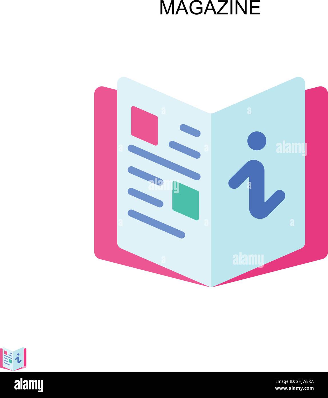 Magazine Simple vector icon. Illustration symbol design template for ...